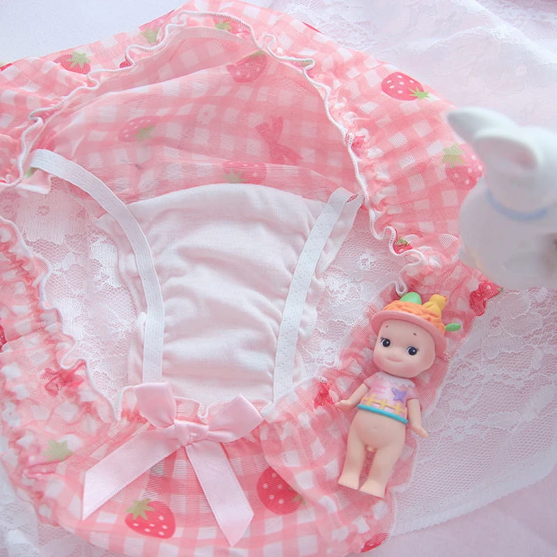 Strawberry Pink Bow Panties